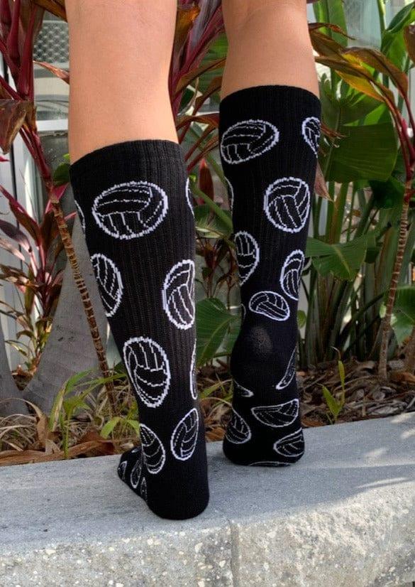 Black and White Volleyball Crew Socks | Volleyball Gifts and Apparel